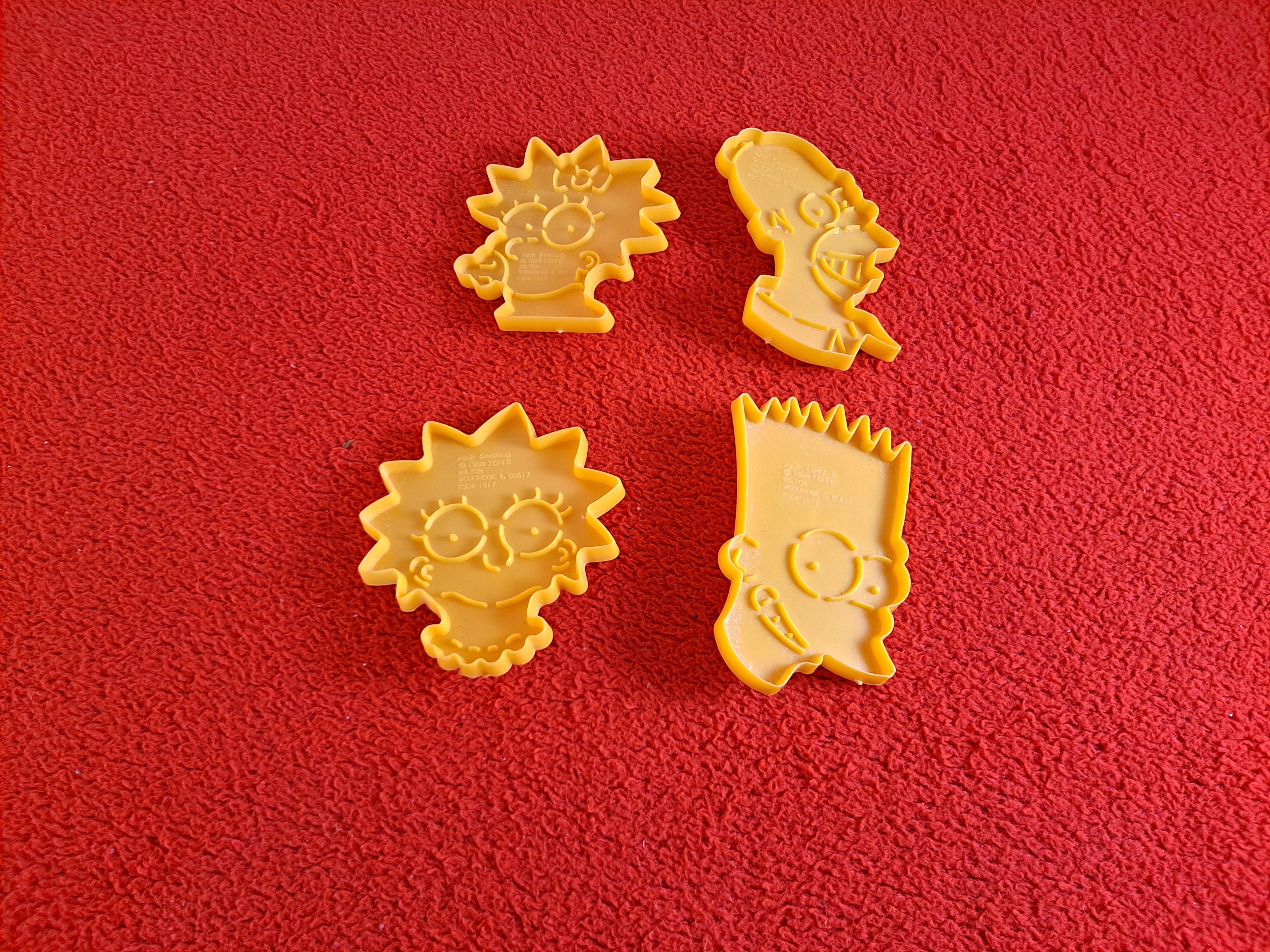 Vintage Wilton the Simpsons Cookie Cutters, Bart, Lisa, Homer and ...