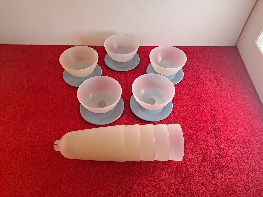 Vintage Tupperware Dessert / Parfait Cups, Set of 10 / Ice Cream ...