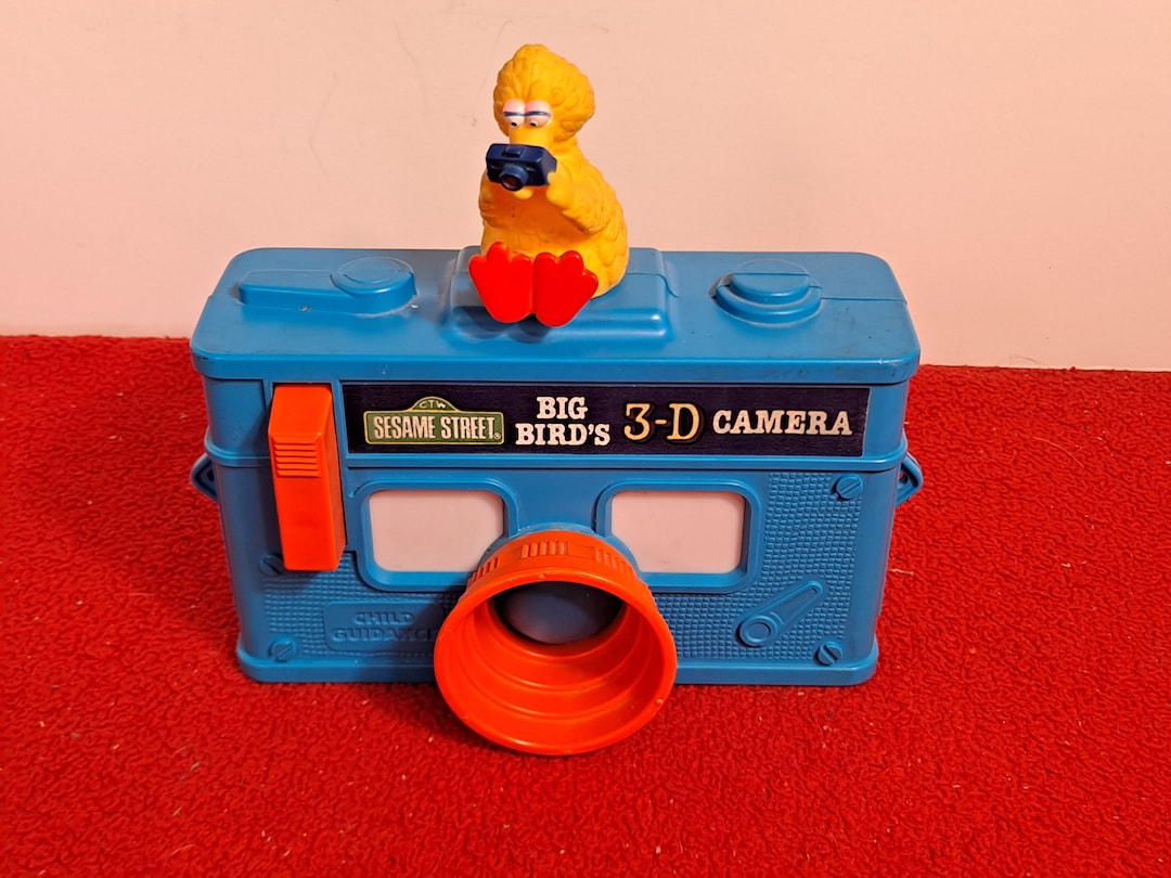 Vintage Childs Guidance Camera, Sesame Steel Big Bird 3-D Camera, As-is ...