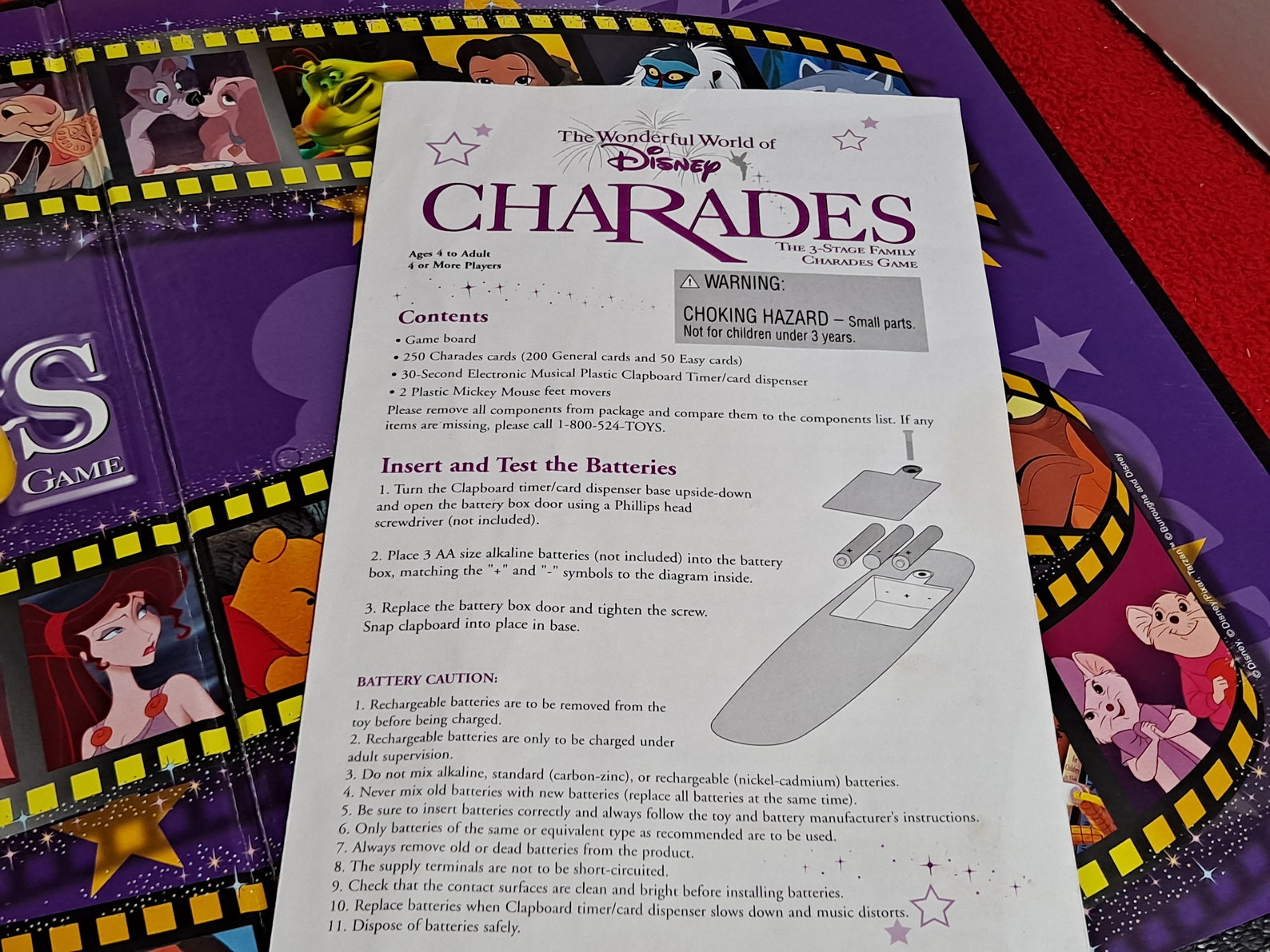 Vintage the wonderful world of disney charades game mickey | Etsy