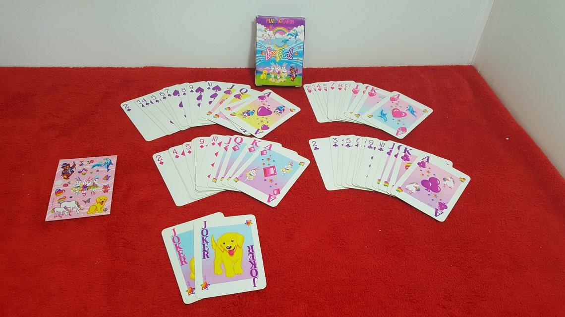 Vintage Lisa Frank Playing Card, Full Set, Box, Jokers and Bonus ...