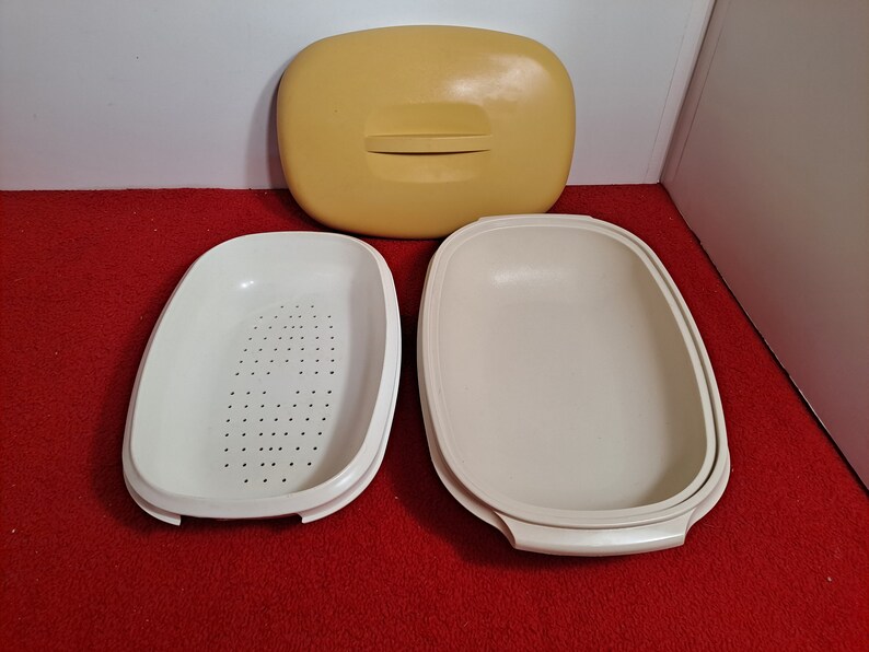 Tupperware 3 piece microwave steamer set tupperware serving | Etsy