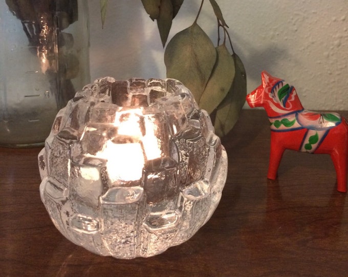 Kosta Boda Icicle Candle Holder Sweden Vintage - Etsy