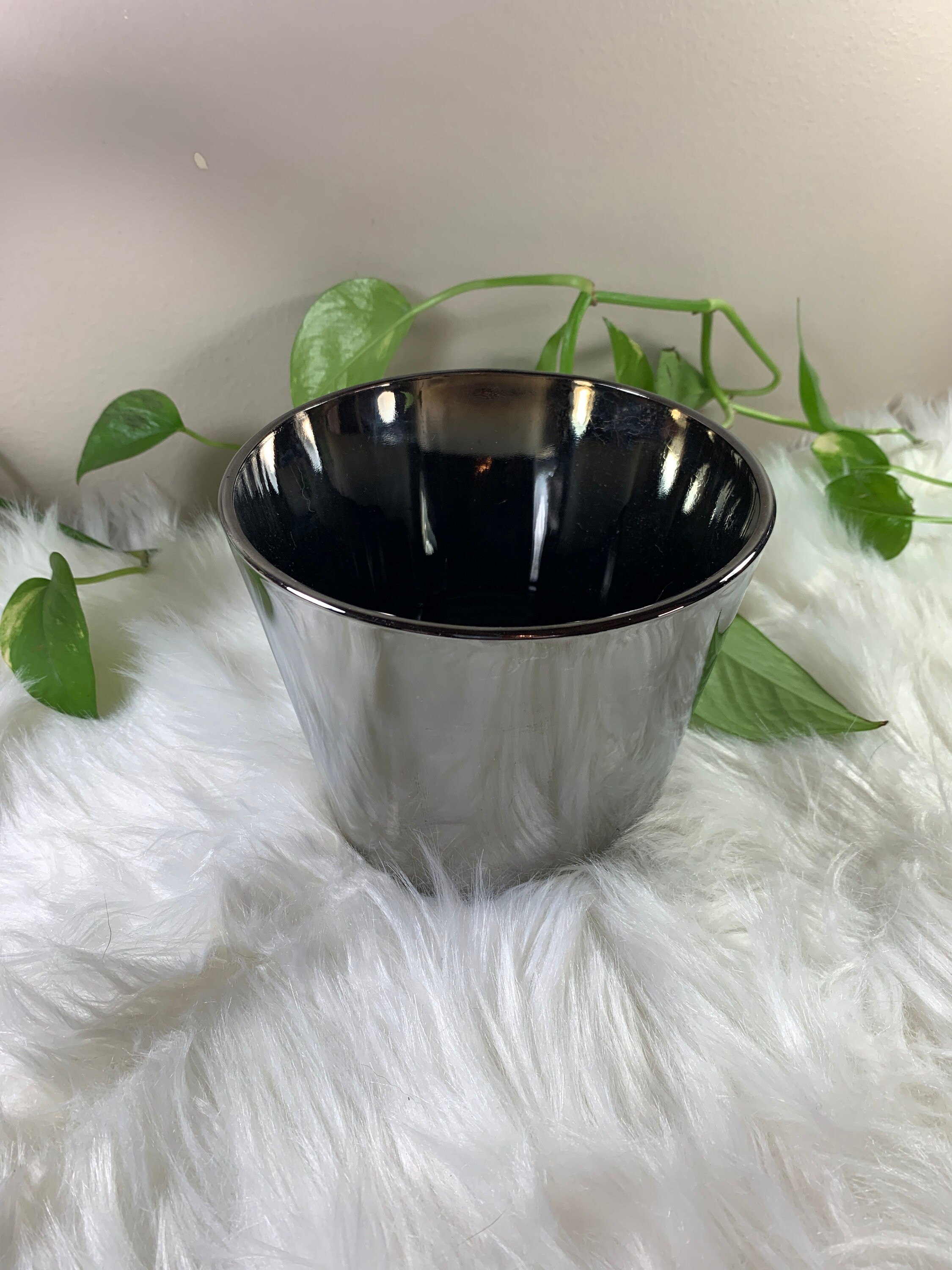 Vintage Queens Lusterware Ice Bucket Silver Ombre Mid Century Barware Vintage Queens Lusterware Ice Bucket Silver Ombre Mid Century Barware