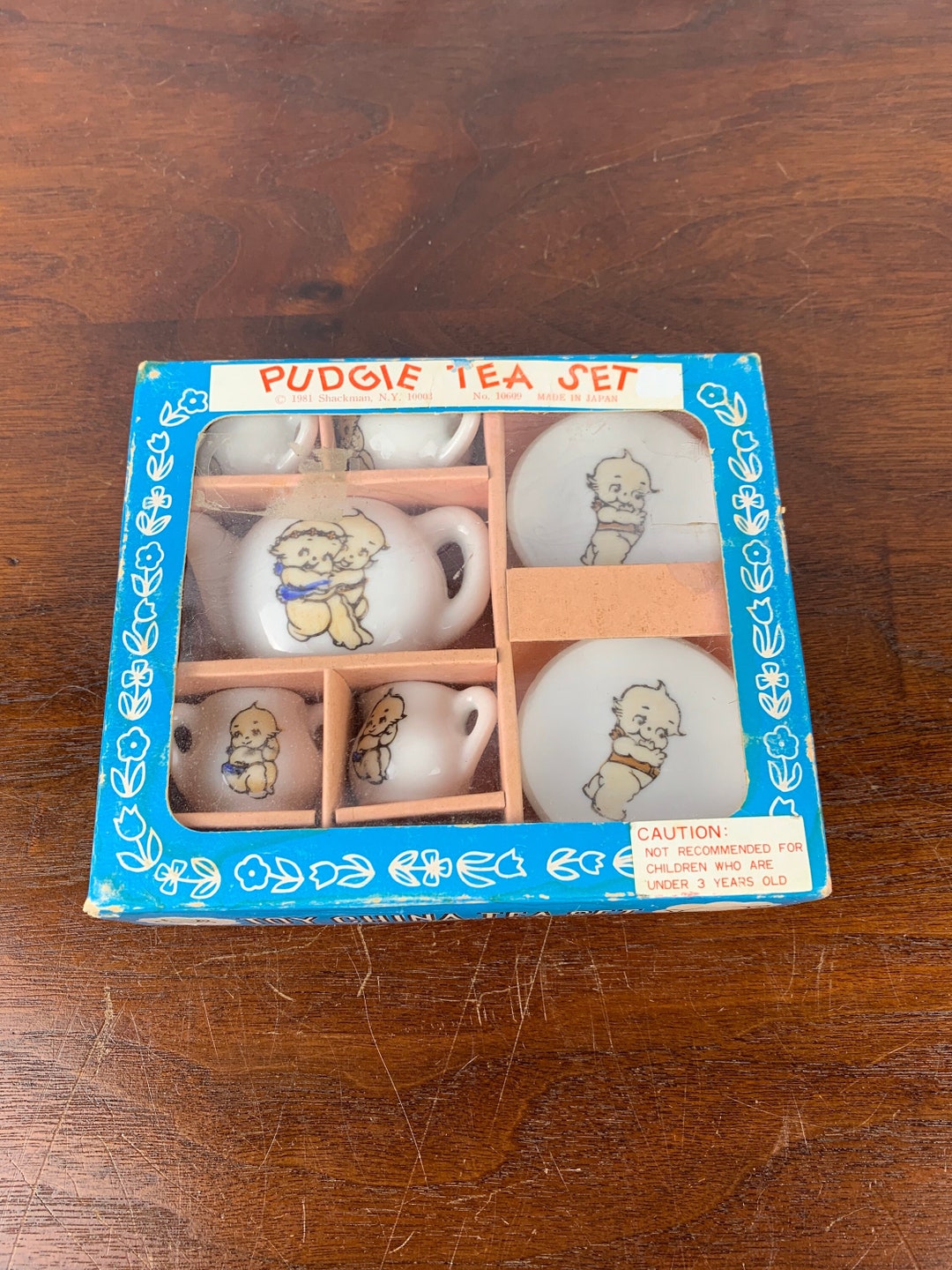 Pudgie Tea Set Made in Japan 1980s Doll Print Child's Tea Party China ...