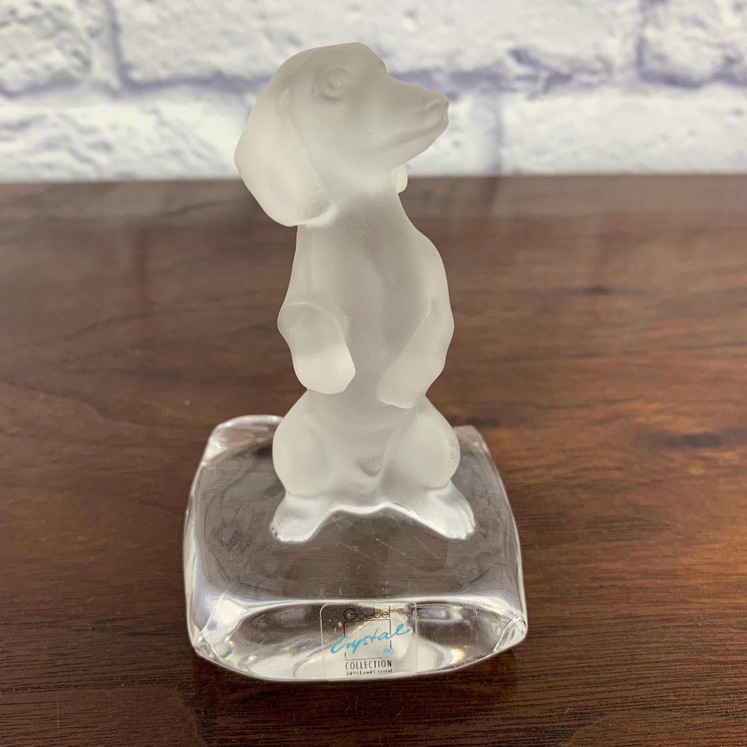 Goebel Frosted Glass Dachshund Figurine Crystal Collection - Etsy