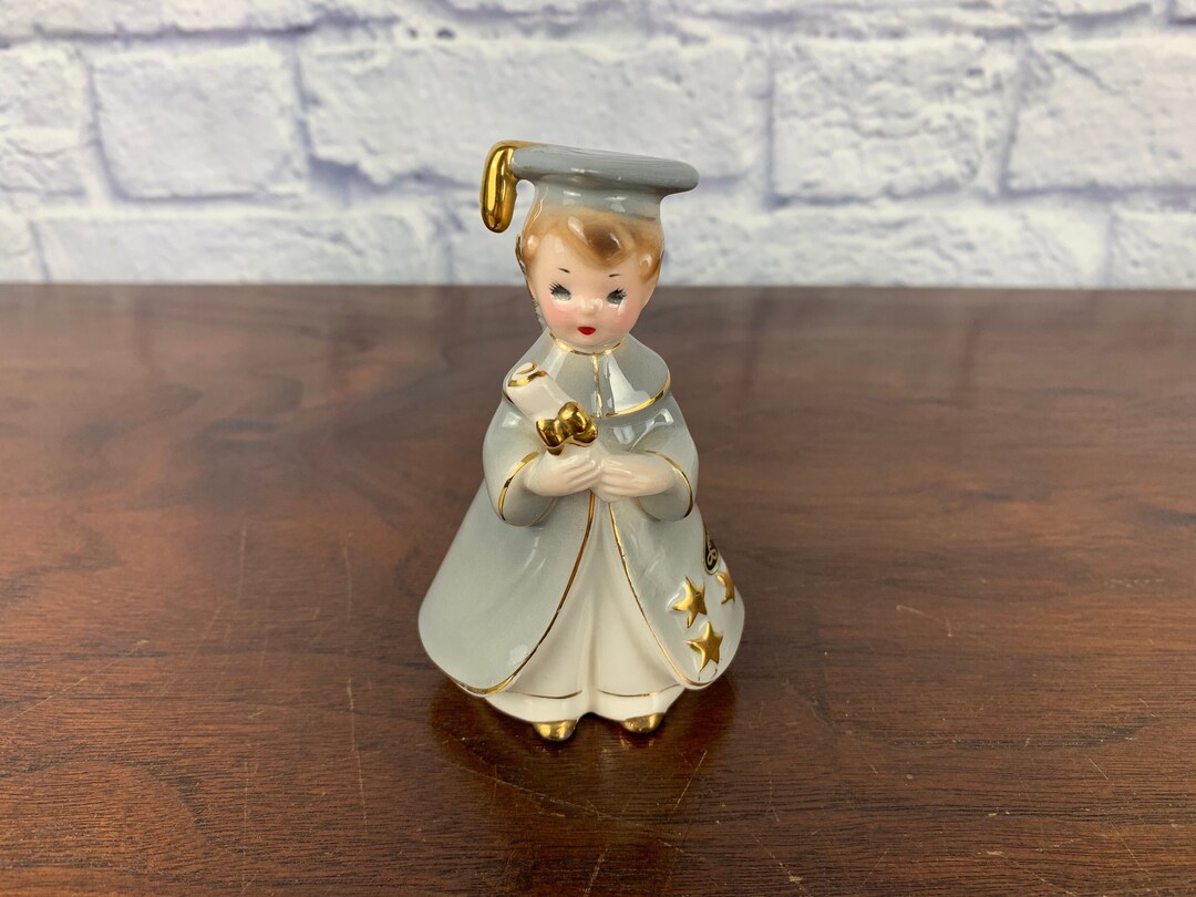 Josef Originals Graduation Angel Figurine Gray Gown Mid Century ...