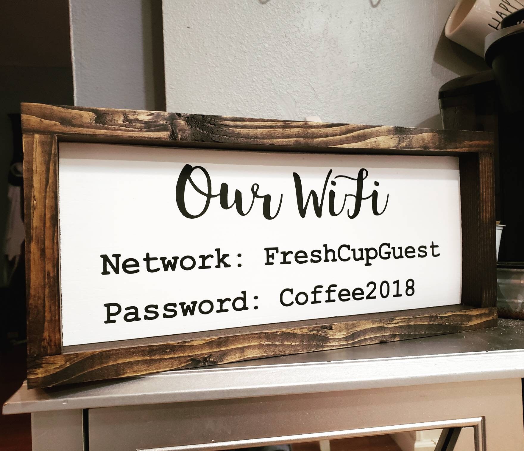Our wifi sign wifi network and password sign share wifi | Etsy