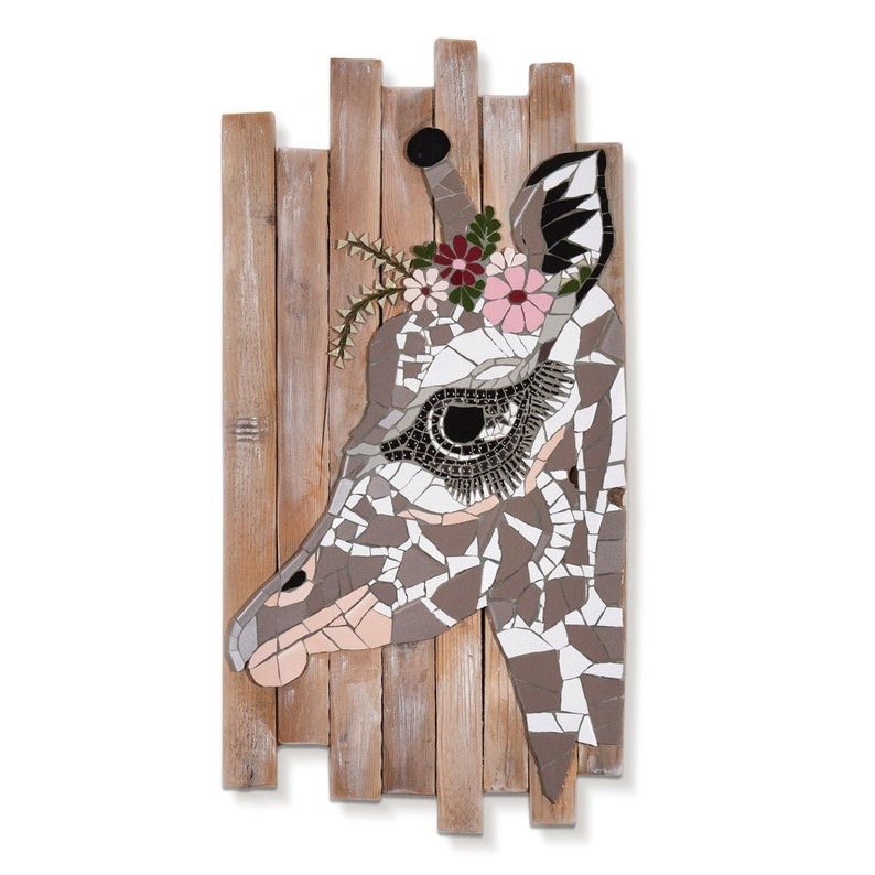 Mosaic Artwork, Giraffe Mosaic Wall Art, Mosaic Animal Art, Large ...