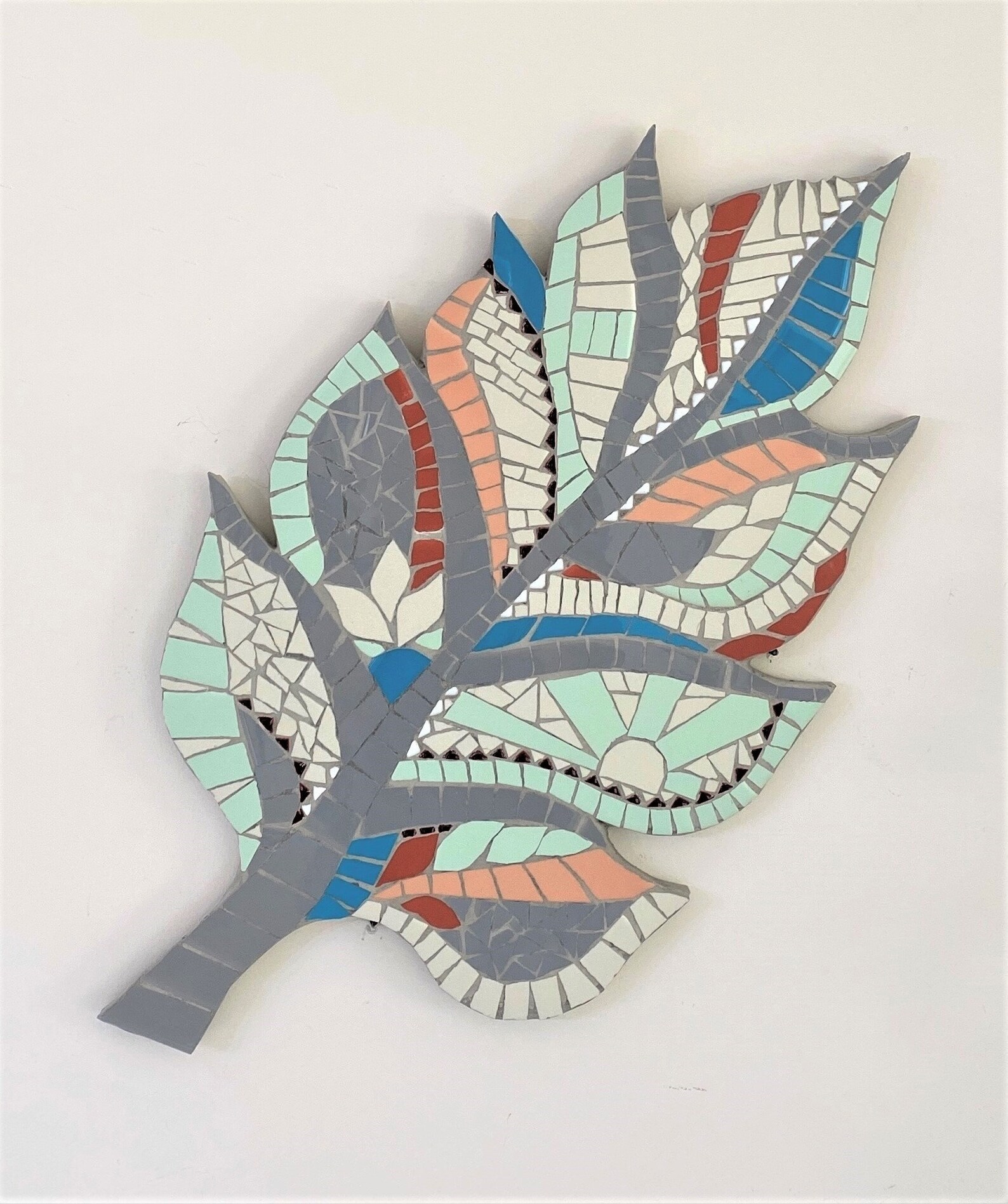 Feather Mosaic Pottery, Feather Mosaic Wall Art, Feather Mosaic Wall ...