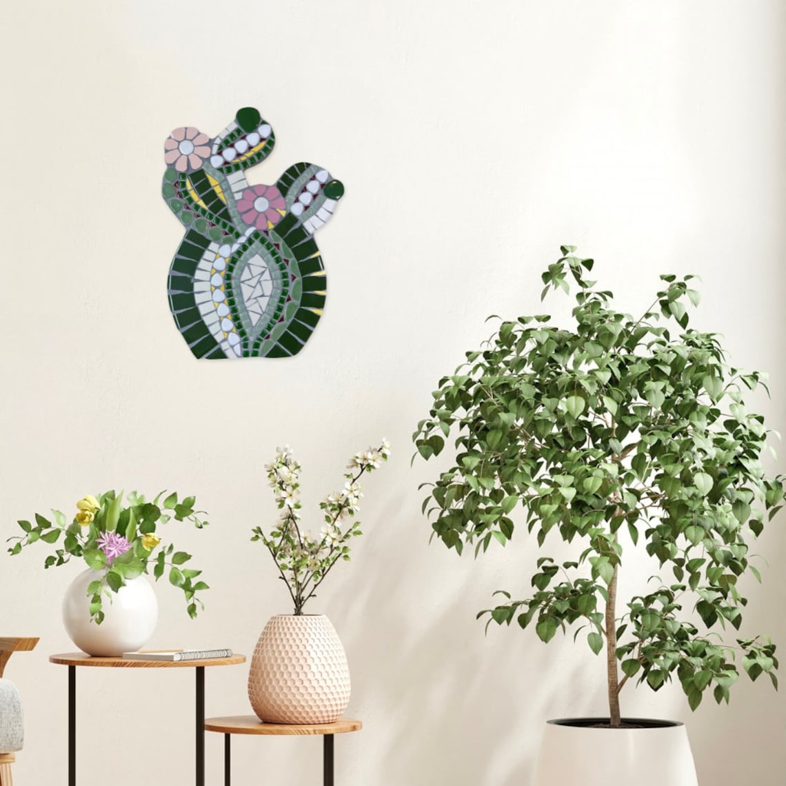 DIY Mosaic Art Kit for Adult, Cactus Tile Art Kit, Mosaic Substrate ...