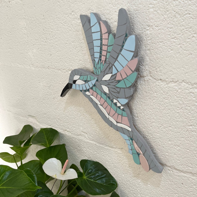 Mosaic Hummingbird Pottery Mosaic Tile Wall Art Ceramic - Etsy