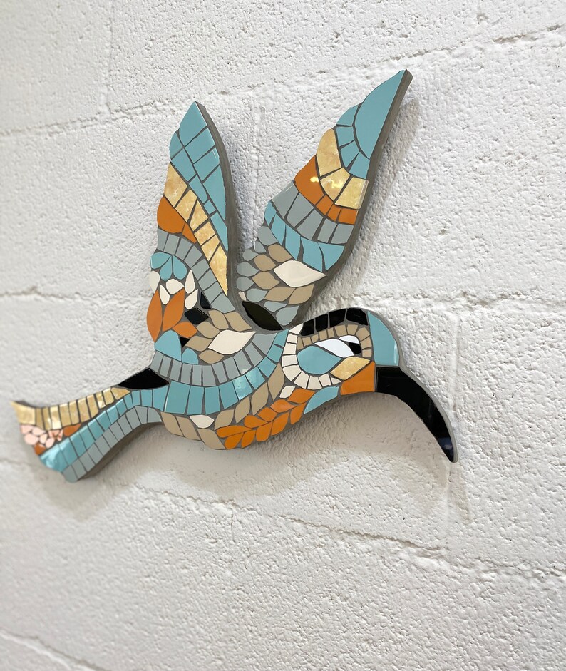 Mosaic Hummingbird Wall Art, Mosaic Art Design, Unique Birds Wall Art ...