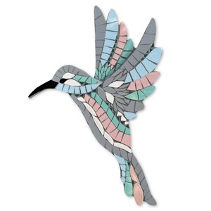 Mosaic Hummingbird Pottery, Mosaic Tile Wall Art, Ceramic Birds for ...