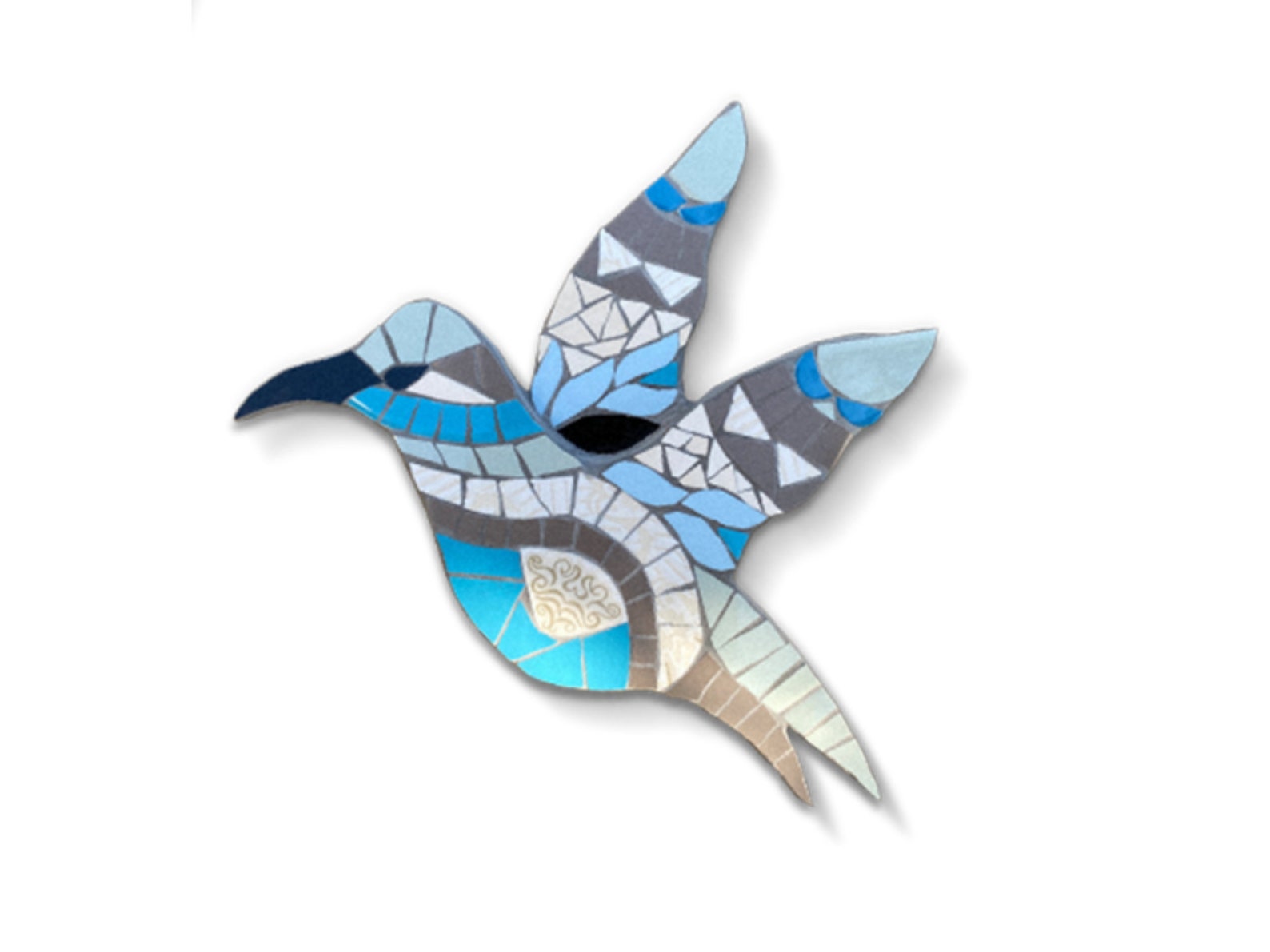 Turquoise Ceramic Wall Art, Ceramic Bird Wall Decor, Ceramic Tile Art ...