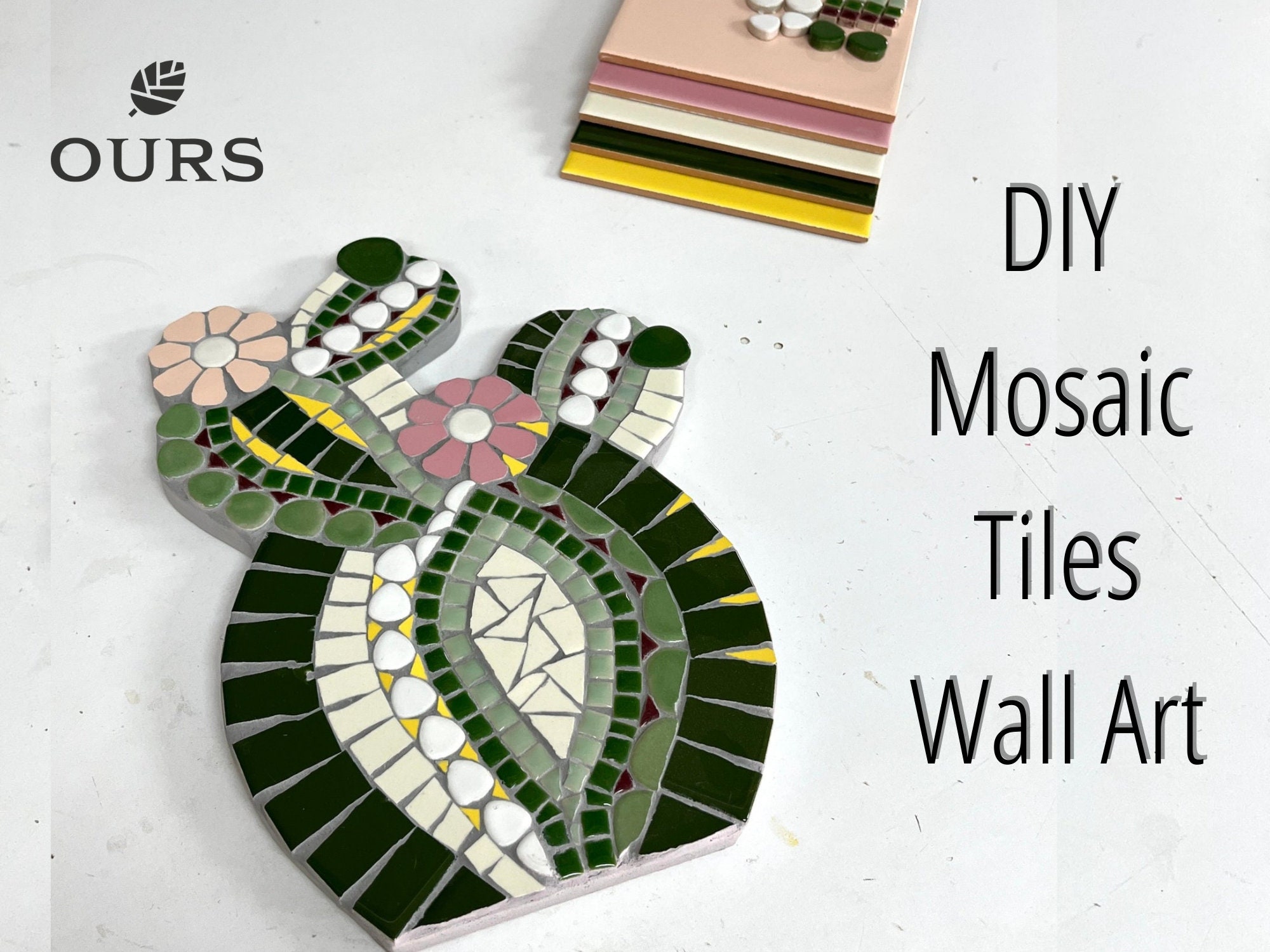 DIY Mosaic Art Kit for Adult, Cactus Tile Art Kit, Mosaic Substrate ...