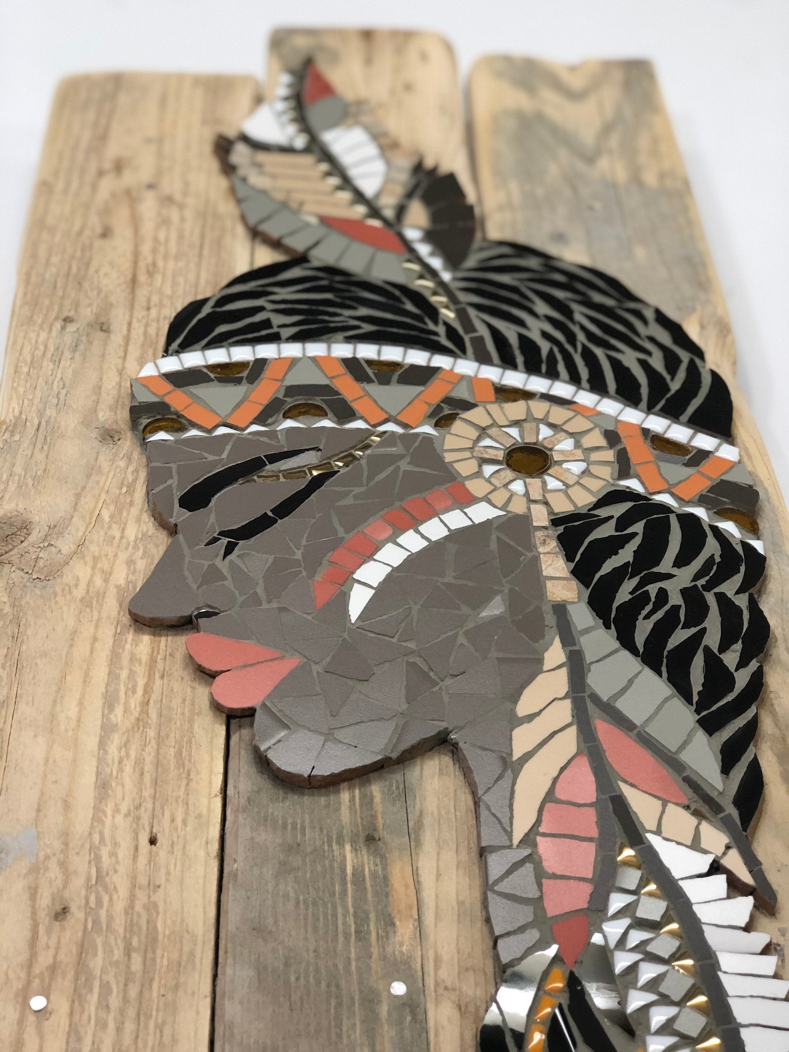 Native American Wall Art, Boho Mosaic Wall Art, Native Mosaic Painting ...