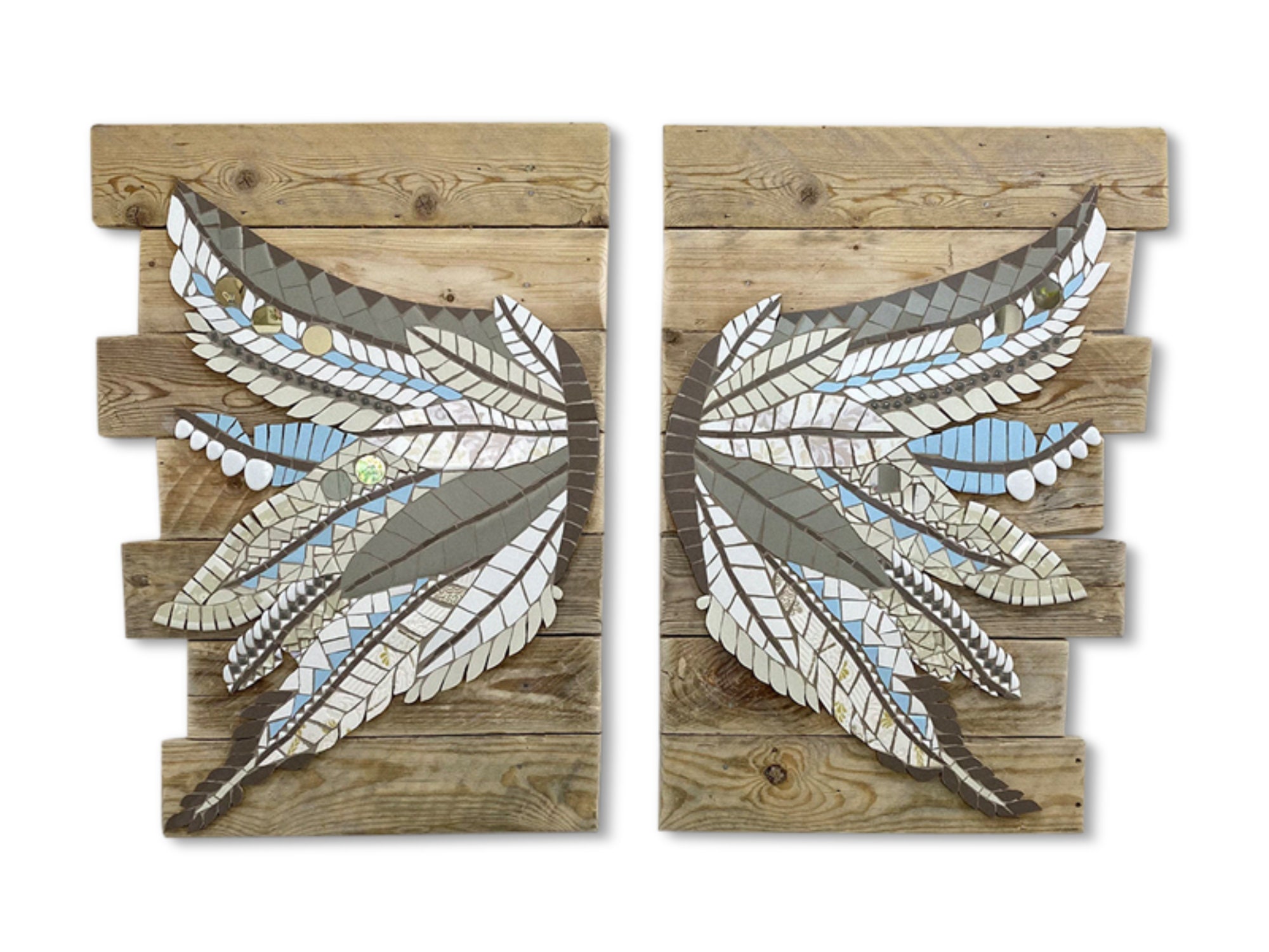 Extra Large Living Room Wall Art, Angle Wings Wall Art, 2 Piece Wall ...
