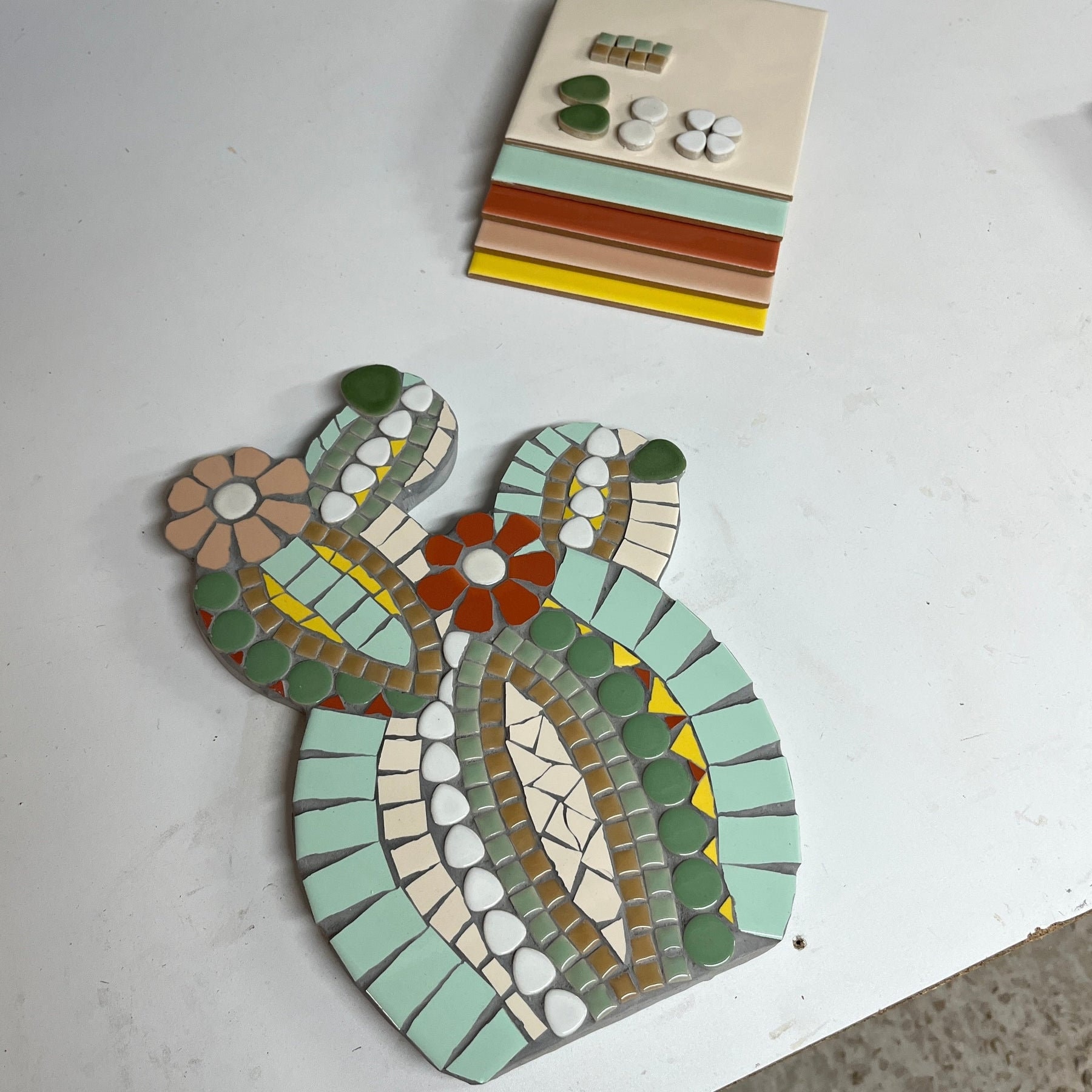 DIY Mosaic Kit for Adults, Mosaic Tile Kits, DIY Cactus Wall Art ...