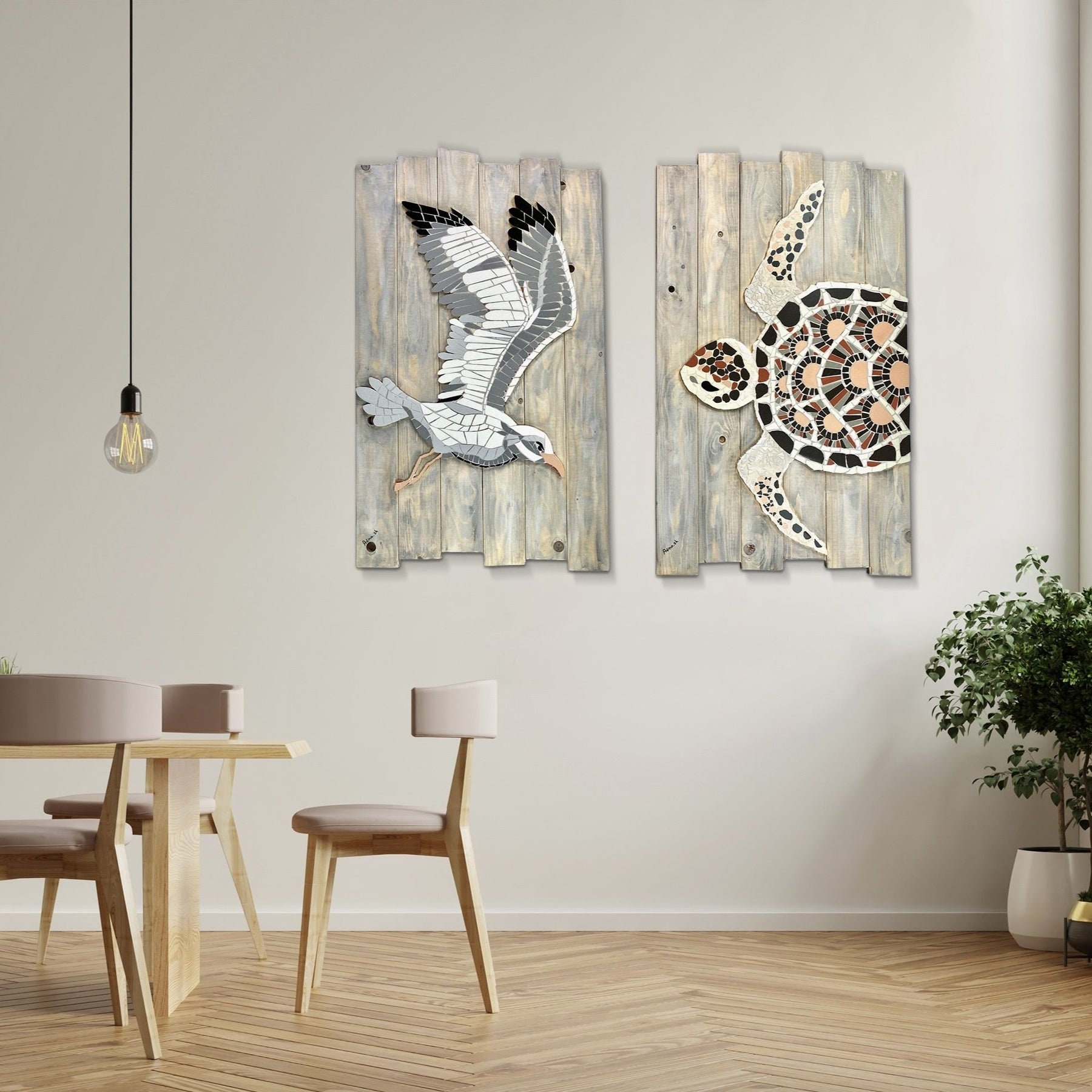 Seagull Wall Art, Flying Seagull Decor, Seagull Wall Hanging, Mosaic ...