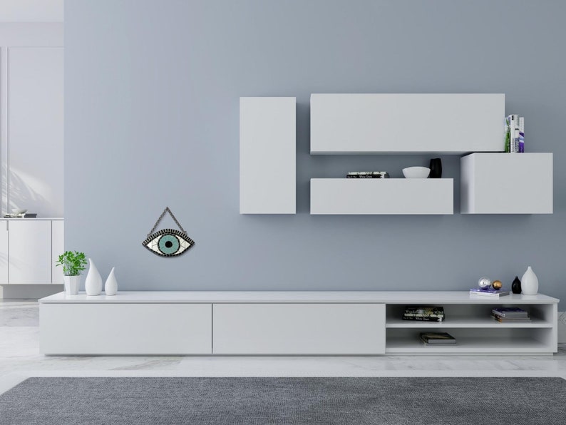 Outdoor Evil Eye Mosaic Wall Art, Evil Eye Mosaic Painting, Boho Evil ...