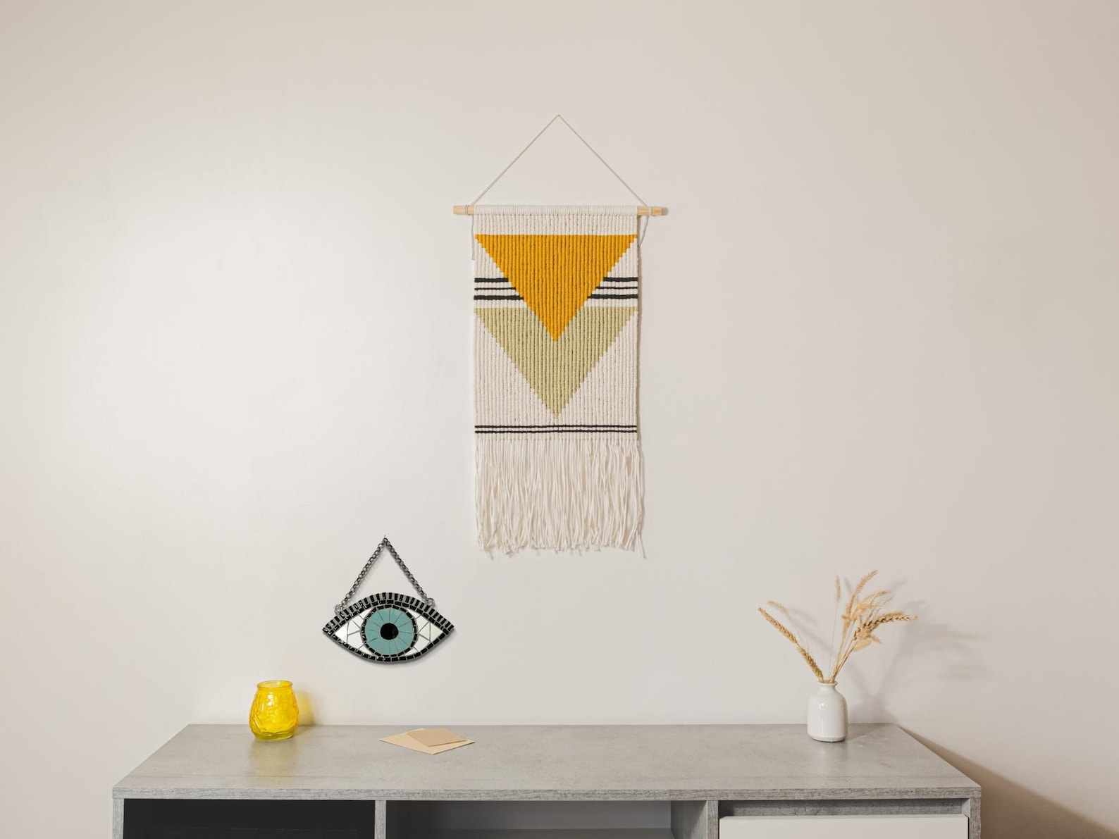 Outdoor Evil Eye Mosaic Wall Art, Evil Eye Mosaic Painting, Boho Evil ...