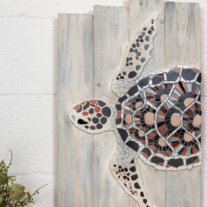 Mosaic Turtle Wall Art Wooden Sea Turtle Wall Decor Large - Etsy