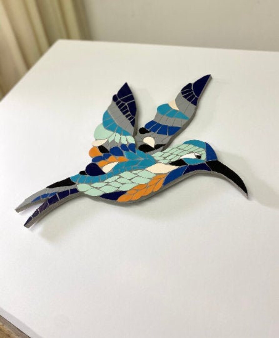 Mosaic Hummingbird Wall Art, Mosaic Wall Decor, Colorful Wall Art ...