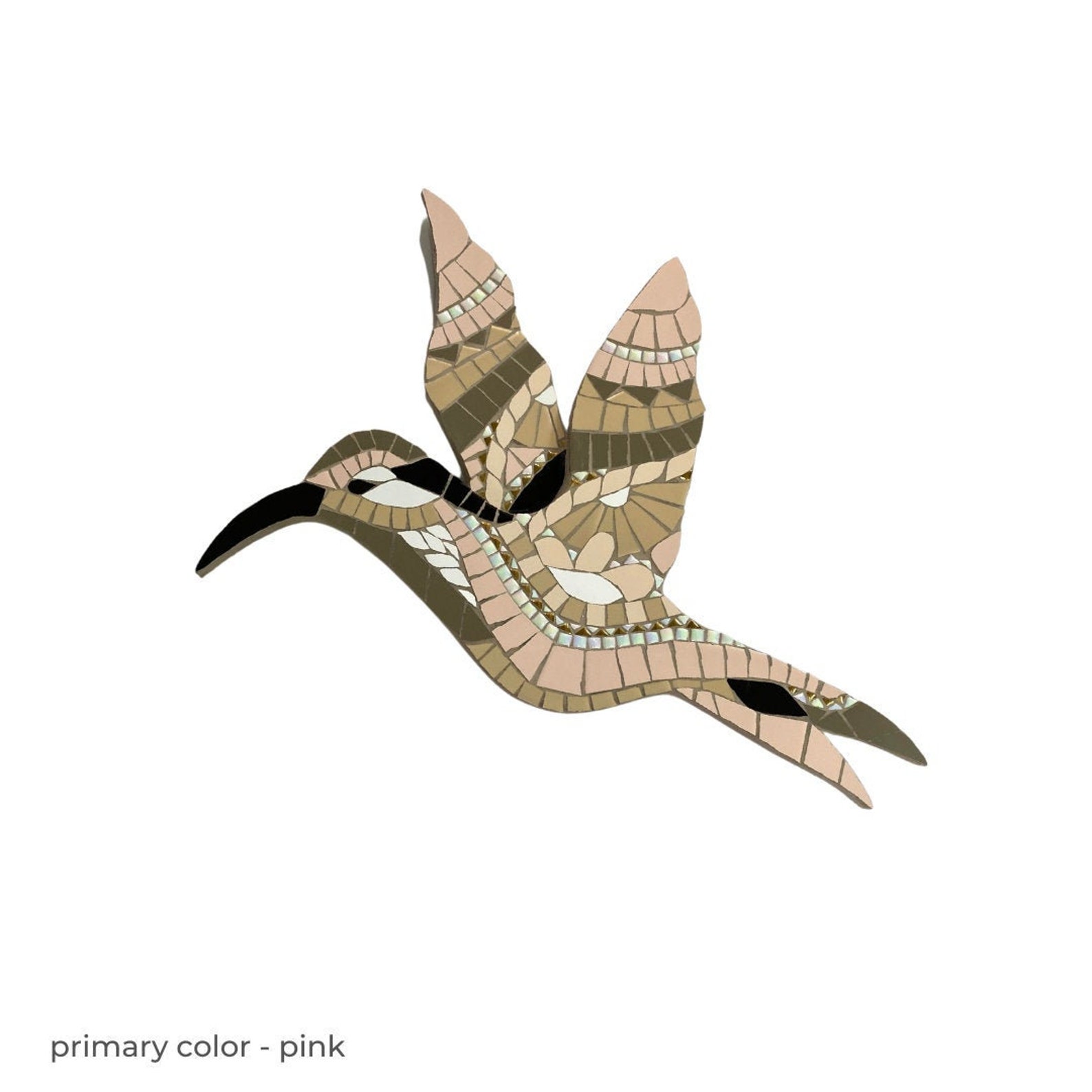 Mosaic Hummingbird Decor, Mosaic Birds Wall Art, Unique Animal Wall Art ...