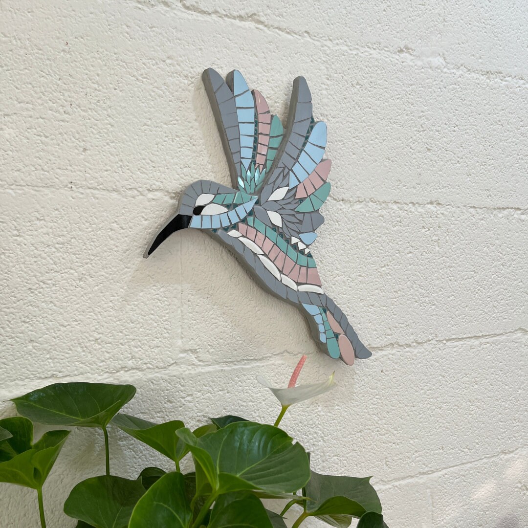 Mosaic Hummingbird Pottery, Mosaic Tile Wall Art, Ceramic Birds for ...