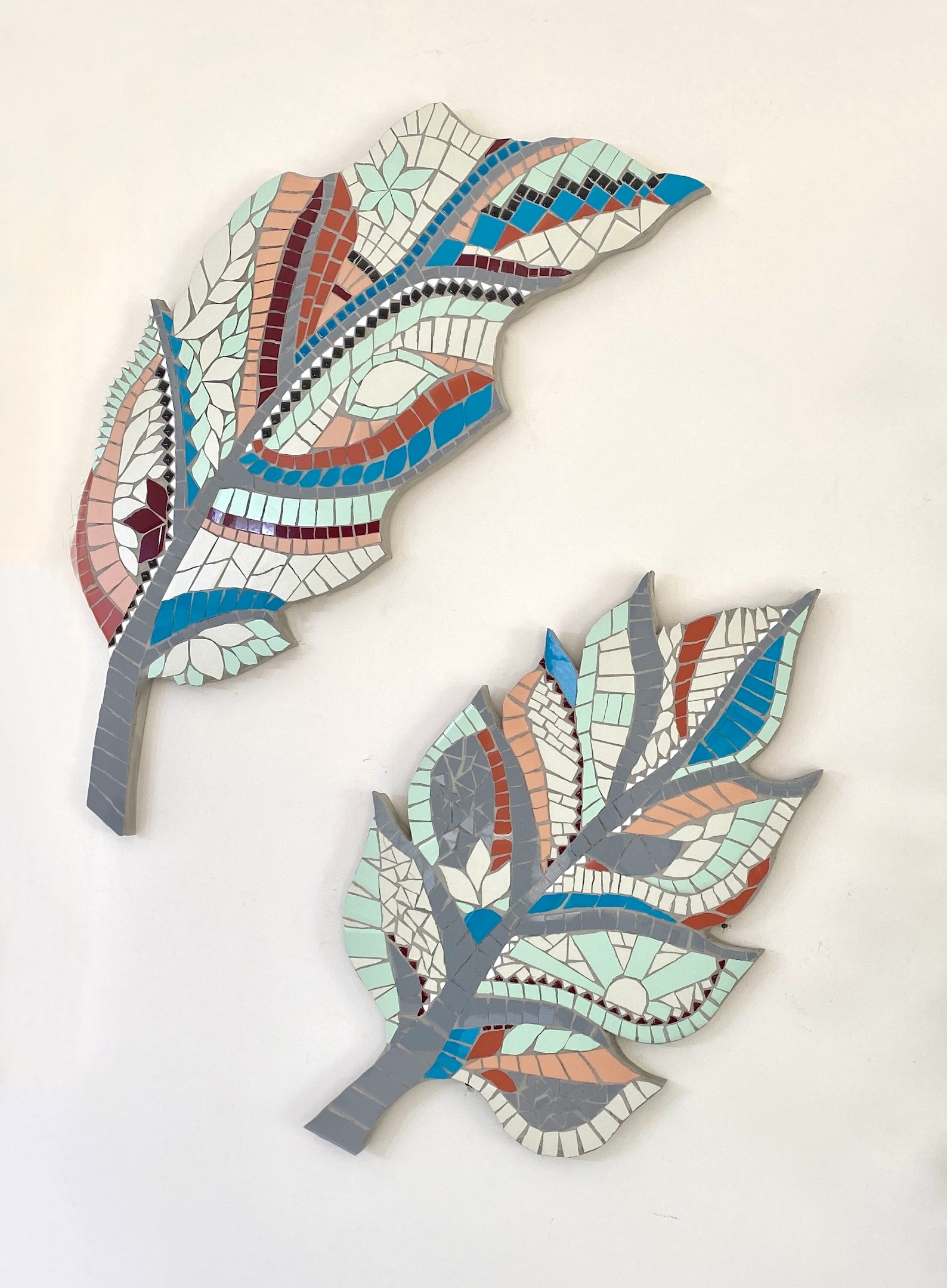 Feather Mosaic Pottery, Feather Mosaic Wall Art, Feather Mosaic Wall ...