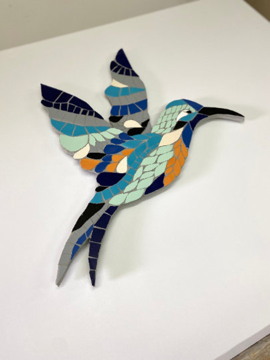 Mosaic Hummingbird Wall Art, Mosaic Wall Decor, Colorful Wall Art ...