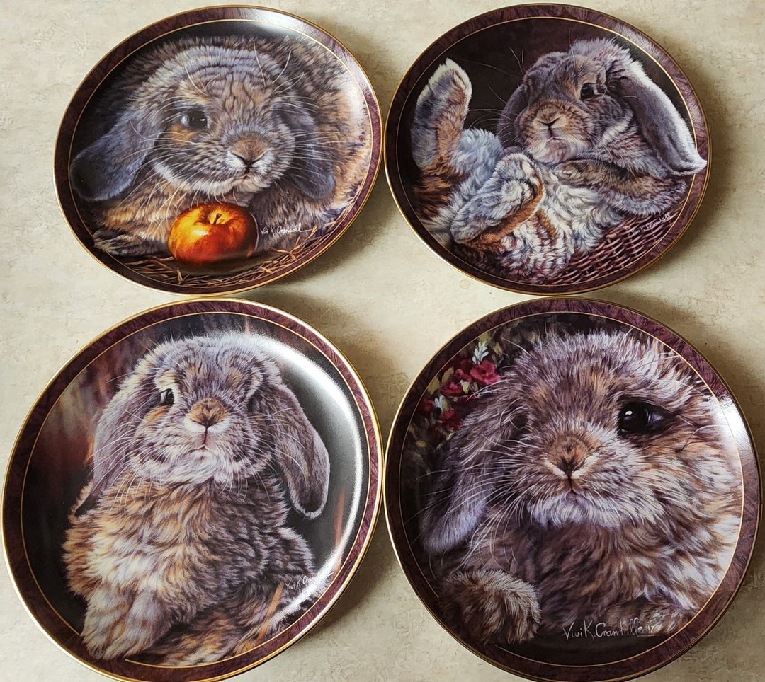 Rabbit Collector Plates Bunny Tales 4 Collector Plates Footloose ...