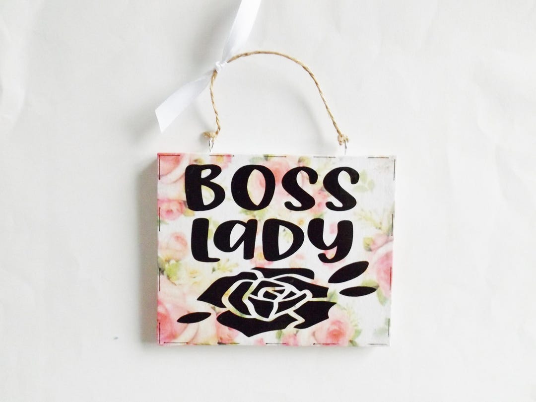 Boss Lady Door Sign Wall Plaque Humorous Bosses Home Office Decor ...