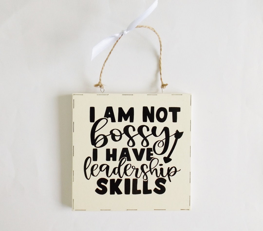 Not Bossy Funny Wall Sign Boss Quote Wall Plaque Home Office Decor ...