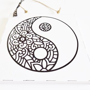 Yin Yang Symbol Wall Art Plaque Spiritual Ornament Home Decor Eastern ...