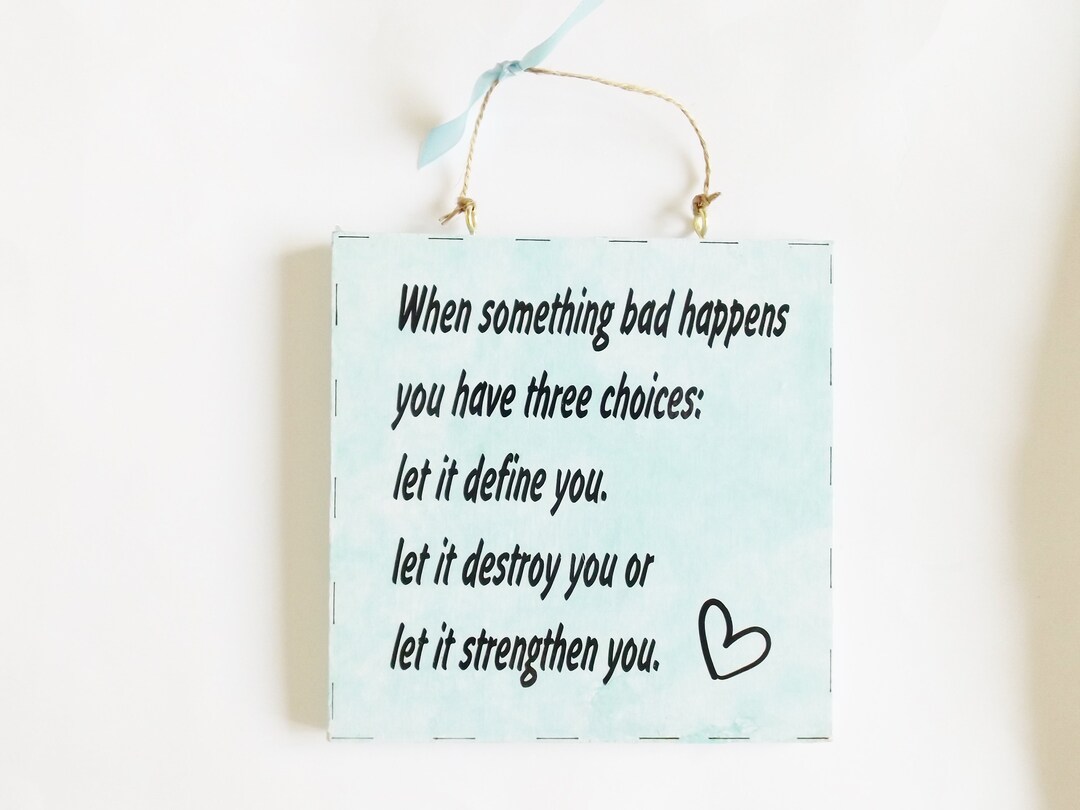 Strengthen Inspiring Life Quote Sign Empowering Mindfulness Wall Plaque ...