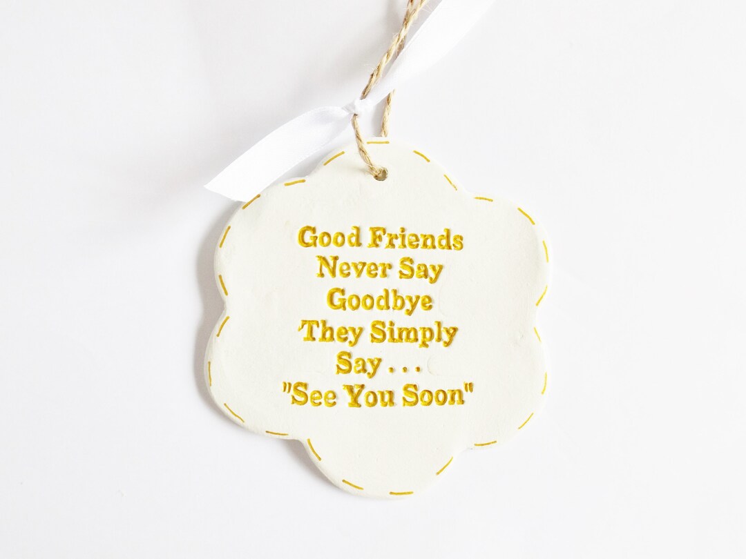 Friends Farewell Quote Ornament Friendship Wall Plaque Home Wall Decor ...