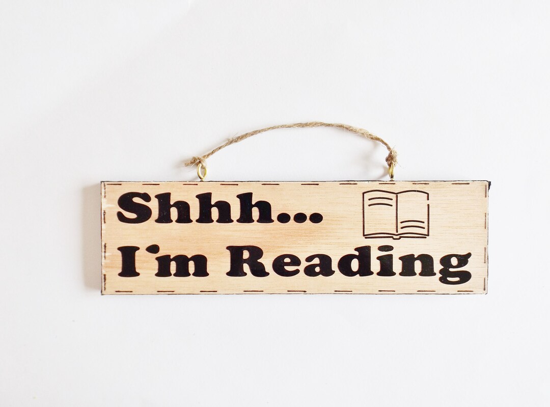 Reading Door Sign Quiet Wall Plaque Home Working Office Decor ...