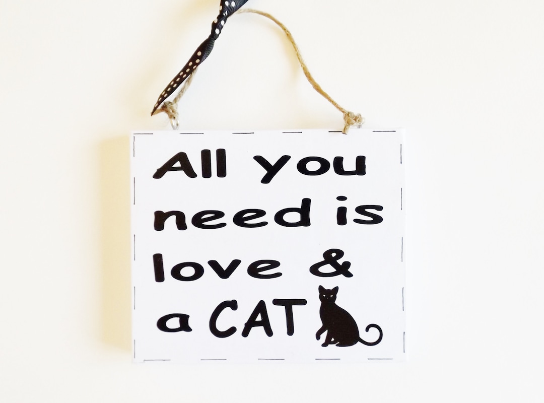 Love Cats Love Dogs Quote Wall Plaque Sentiments Pets Sign Ornament ...