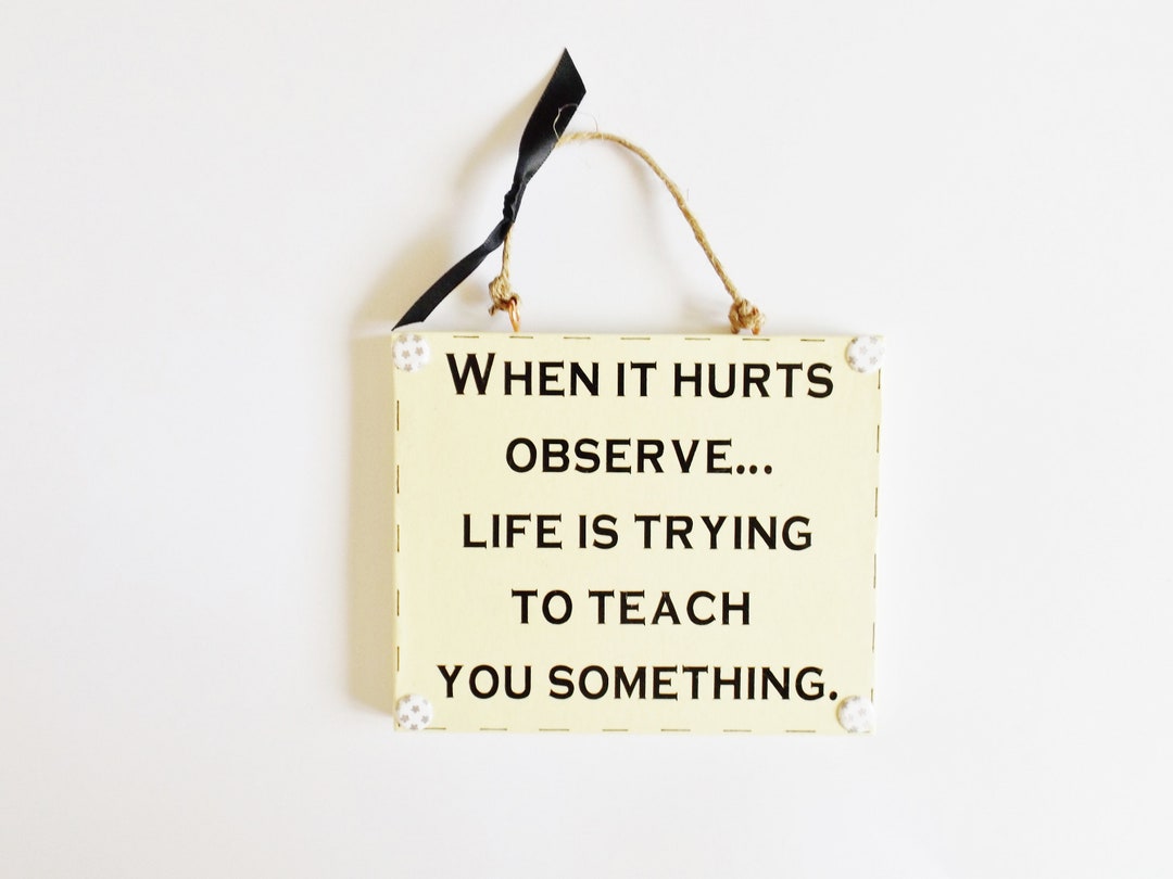 Life Lesson Inspiring Quote Wall Empowering Mindfulness Sign Home Decor ...
