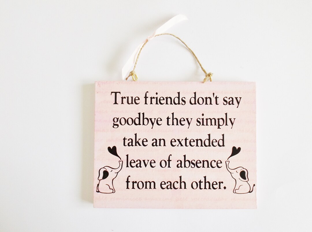 True Friends Sentiment Quote Sign Thoughtful Wall Plaque Home Decor ...