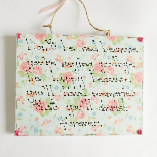 Farewell Plaque - Etsy