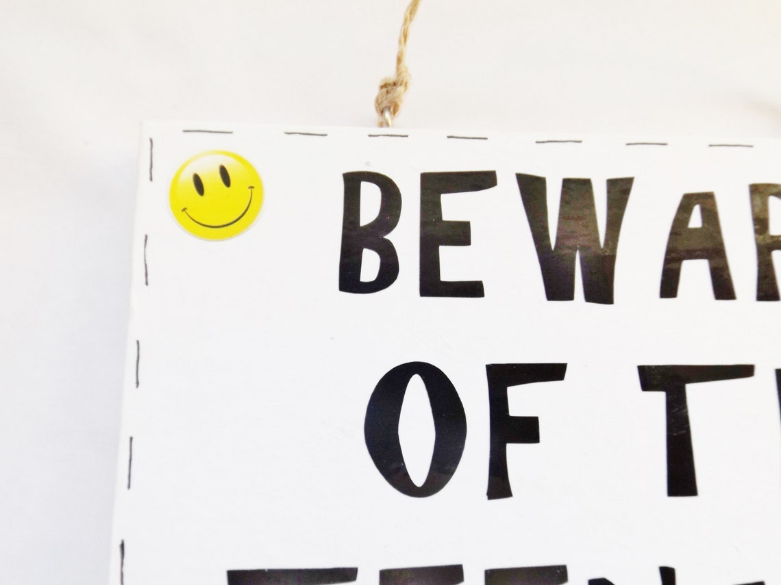 Beware Teenagers Bedroom Door Sign Wall Plaque Home Decor | Etsy UK