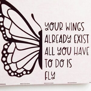 Your Wing Fly Inspiring Life Quote Wall Plaque Empowering Mindfulness ...