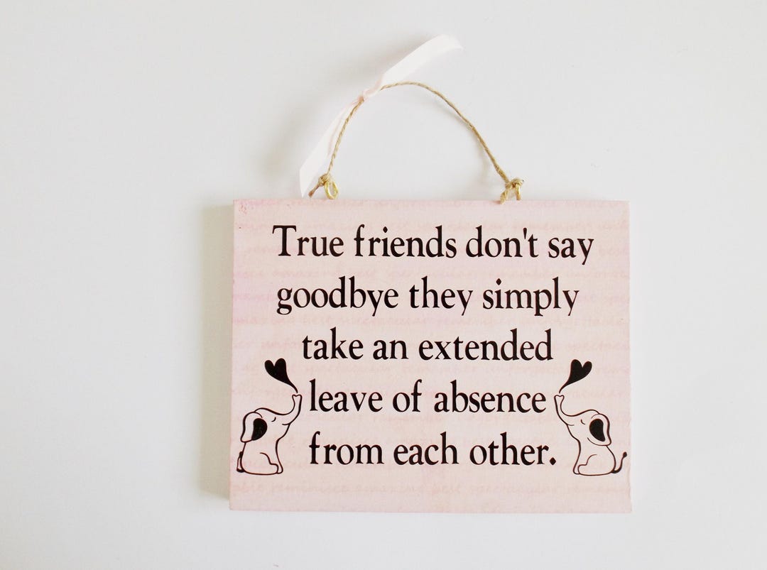 True Friends Sentiment Quote Sign Thoughtful Wall Plaque Home Decor ...