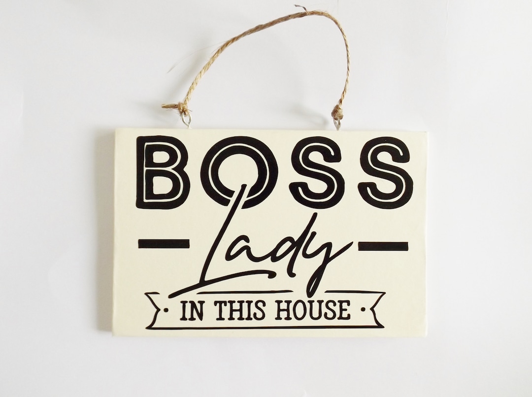 Boss Lady Boss Man Sign Wall Plaque Home Office Humorous Wall Decor ...