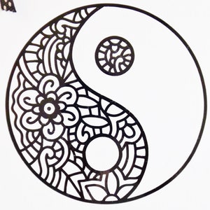 Yin Yang Symbol Wall Art Plaque Spiritual Ornament Home Decor Eastern ...