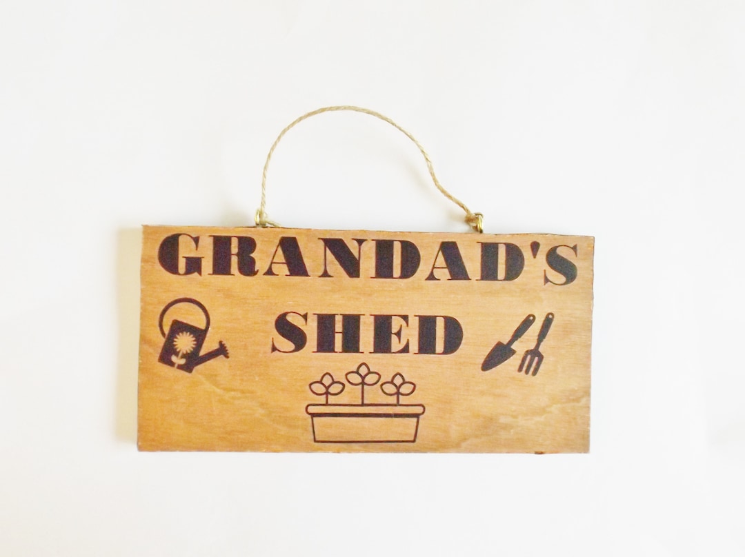 Personalised Garden Shed Sign Custom Outdoor Meaningful Wall Plaque ...