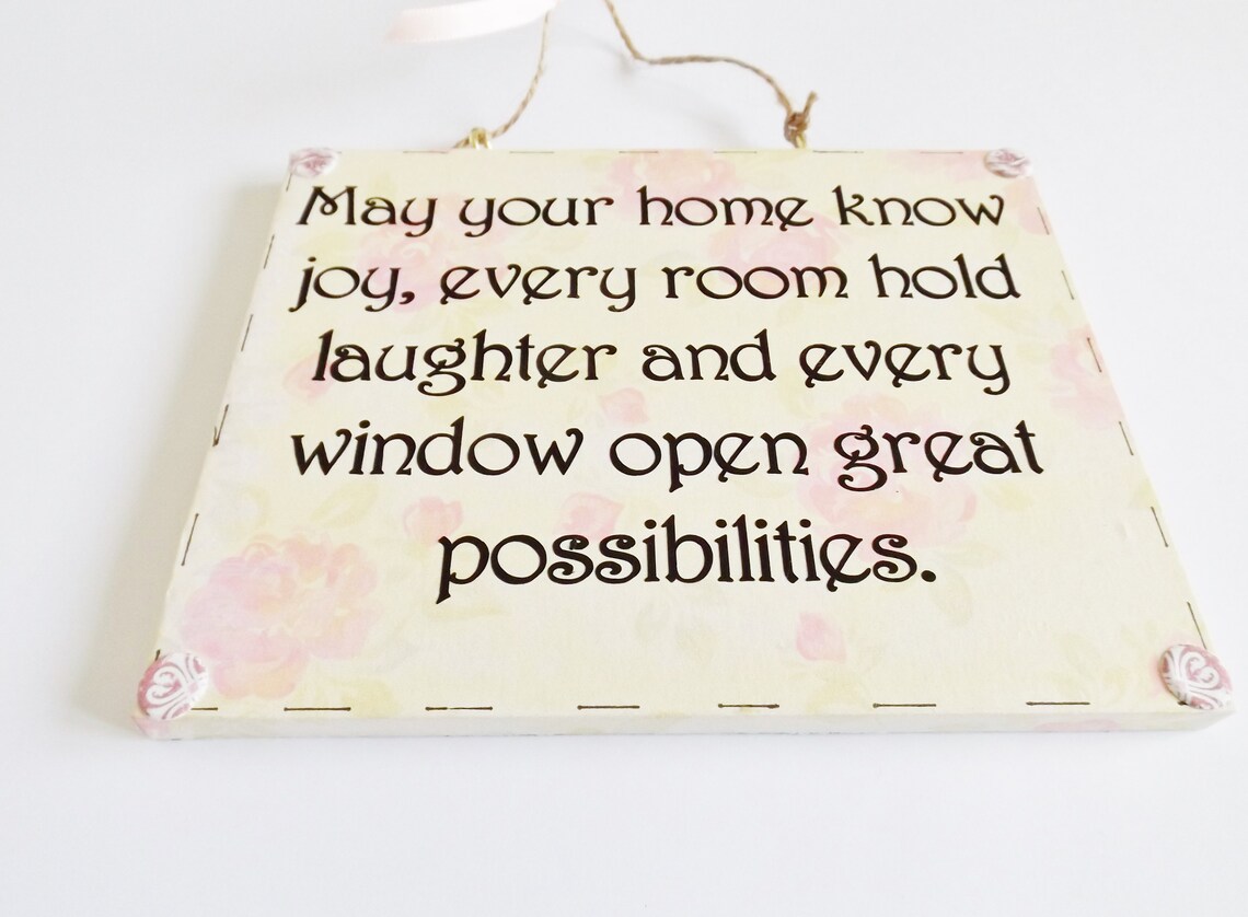 Home Blessing Proverb Wall Plaque New Home Quote Sign Home Decor ...